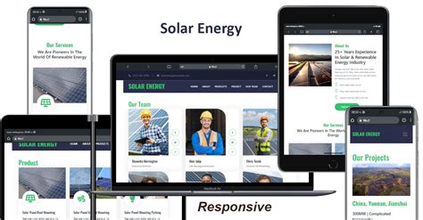 Solar Energy Responsive HTML Bootstrap Template