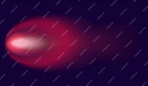 Premium Vector Meteor Or Comet Neon Space Flying Meteorite Or