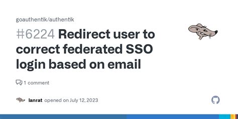 Redirect User To Correct Federated Sso Login Based On Email · Issue
