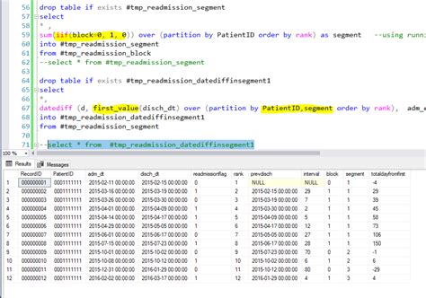 Solve Readmission Flag Issue With Windows Analytic Function Wenlei