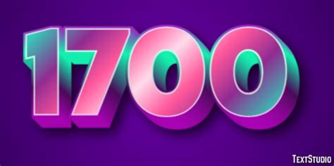 1700 Effet De Texte Et Design De Logos Nombre TextStudio