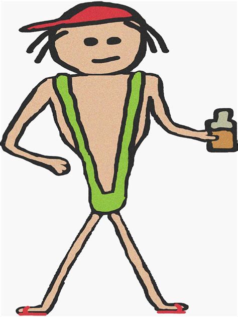 Mankini Stickman Sticker For Sale By Mark Ewbie Redbubble