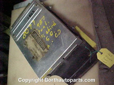 1987 88 Pontiac Firebird Camaro 305 Ecm No1228079 Acha Borthautoparts