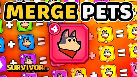 HOW TO EVOLVE PETS MAKE LEGENDARY PETS In Survivor Io PET MERGE