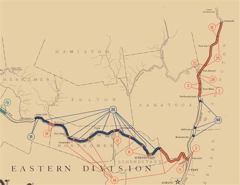 Erie Canal 1908 Old Map Reprint New York Regional Canals Etsy