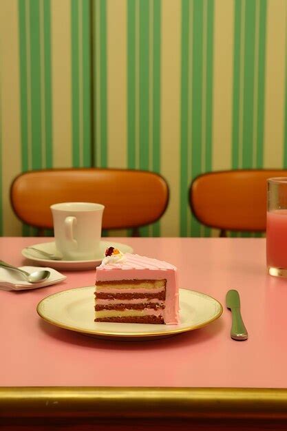 Premium Ai Image Vintage Style Of Piece Cake