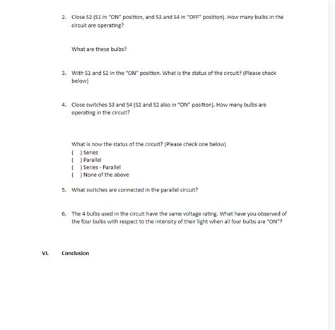 Solved ACTIVITY SERIES PARALLEL CIRCUITS I Objective At Chegg