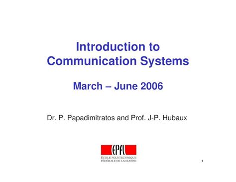 Pdf Introduction To Communication Systemsicapeopleepflchslides