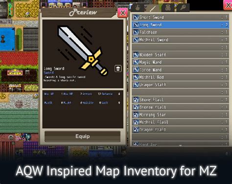 Aqw Inspired Map Inventory Plugin For Mz Rrpgmaker