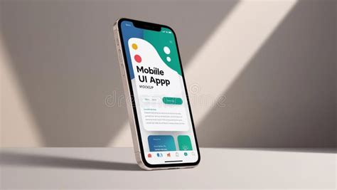 Sleek Smartphone Mockup Showcasing Innovative Mobile Ui Design Stock Illustration Illustration
