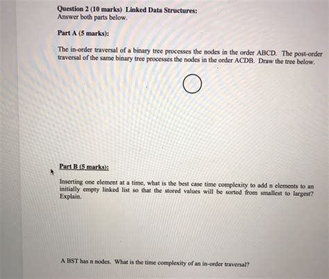 Solved Question Marks Linked Data Structures Answer Chegg