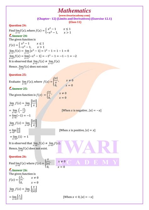 Ncert Solutions For Class 11 Maths Chapter 12 Exercise 121