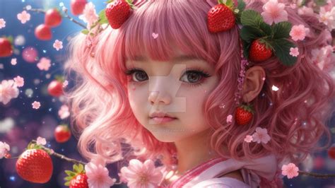 Strawberry Chibified Cherry Blossom By Xrebelyellx On Deviantart
