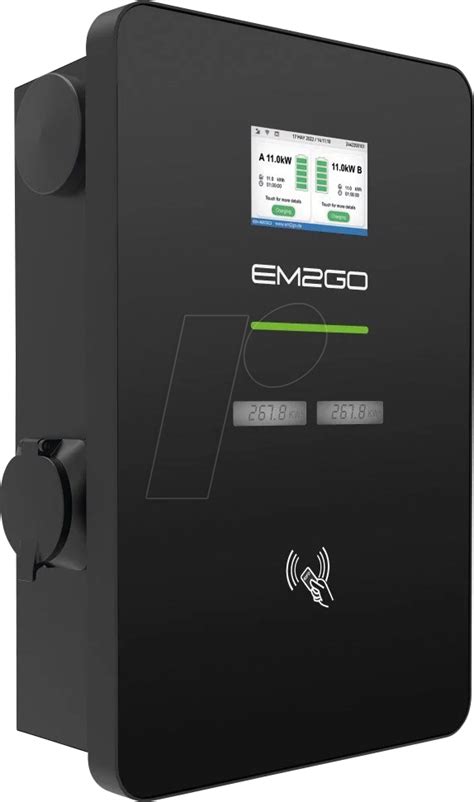 EM2GO EMN022ADS: Wallbox Duo Power, 2x 11 kW, LAN+WLAN, 32 A 3PH, OCCP ...