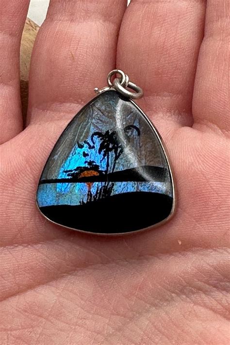 Vintage Butterfly Wing Morpho Gem