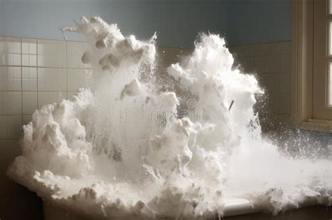 High Speed Capture Of An Overflowing Bubble Bath Creating A Chaotic