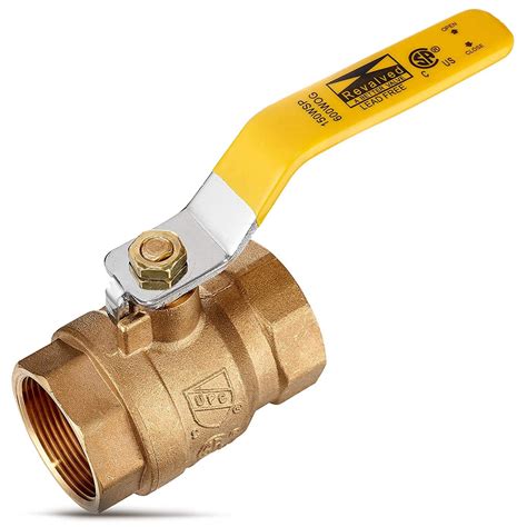 1 1 2 Brass Ball Valve 600 Wog Female Threaded Npt Full Port Lead