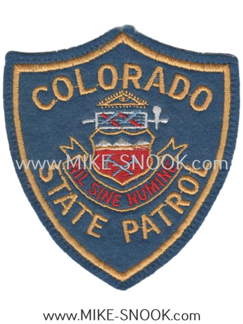 Mike Snooks Police Patch Collection Colorado State Agencies