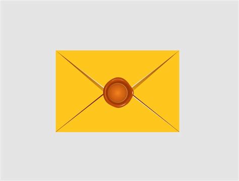 Premium Vector Mail Envelope Icon With Stamp Isolated On Grey Background