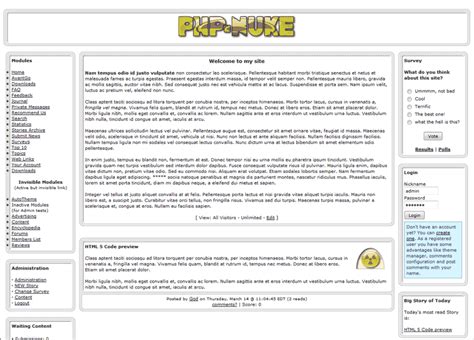How To Change The Theme In Php Nuke Inmotion Hosting
