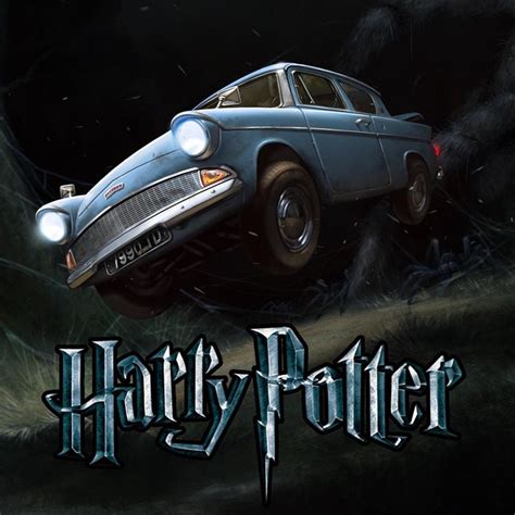 Flying Ford Anglia Harry Potter Artwork