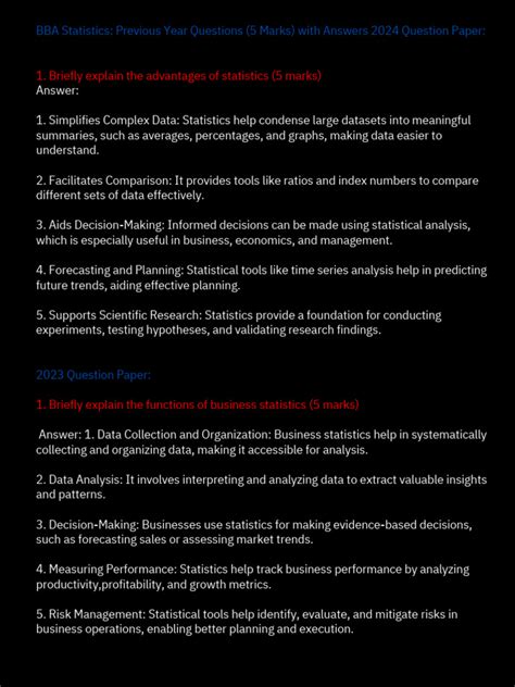 Styled Statistics Questions With Answers Pdf Pdf Statistics Data