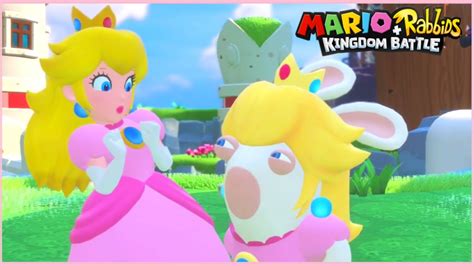 Princess Peach Meets Rabbid Peach Mini Clip Mario Rabbids Kingdom