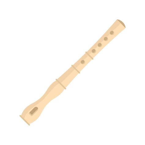 Flute Instrument Icon Flat Style 14480881 Vector Art At Vecteezy