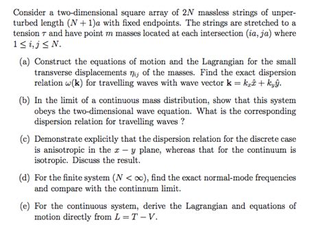consider a two dimensional square array of 2n
