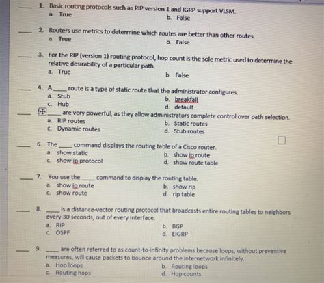 Solved Basic Routing Protocols Such As RIP Version And Chegg Com