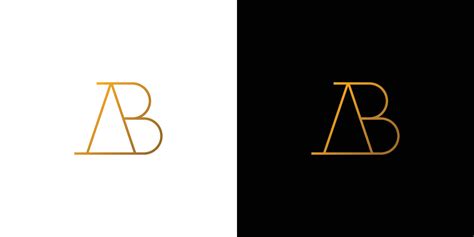 Modern And Elegant Ab Initials Logo Design 17260572 Vector Art At Vecteezy