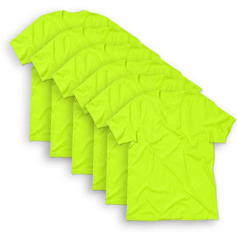 Aas Basics 6 Pack Safety Yellow Hi Vis Work Shirt Armed American Supply