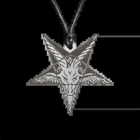 Sigil Of Baphomet Reversed Pentagram Pendant Stainless Steel Necklace