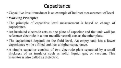 Capacitive Type Transducer Pptx