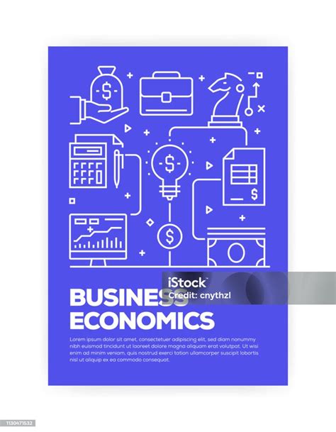 Desain Sampul Gaya Garis Konsep Ekonomi Bisnis Untuk Laporan Tahunan