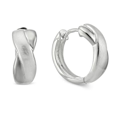 Sterling Silver Crossover Hoop Earrings Borsheims