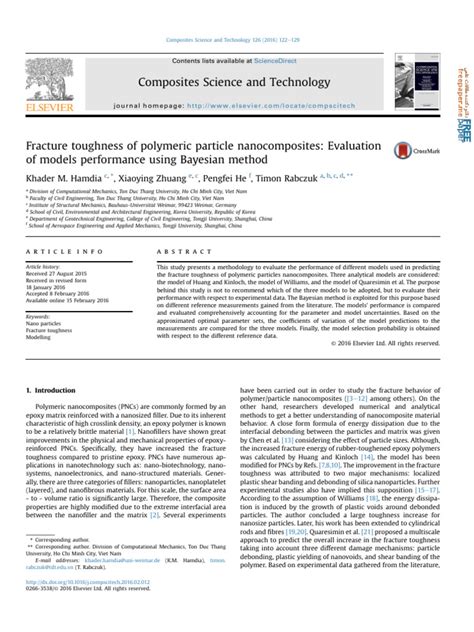 Model Prediction Fractre Pdf Nanocomposite Nanoparticle