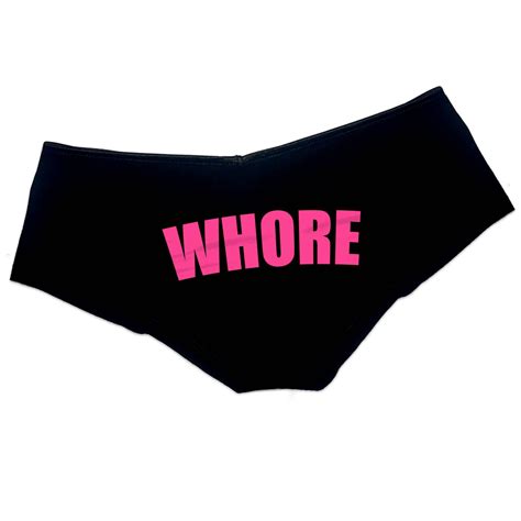Whore Panties Sexy Fun Funny Booty Womens Underwear Bold Etsy