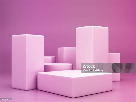 상자 스탠드 컨셉으로 다채로운 배경에 받침대 디스플레이 브랜드 프로모션 제품 3d 렌더 디지털 포디움 0명에 대한 스톡 사진 및 기타 이미지 Istock