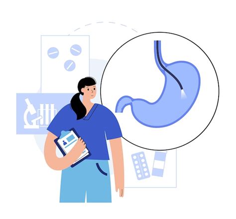 Premium Vector Gastroscopy Procedure Gastroenterologist Uses A