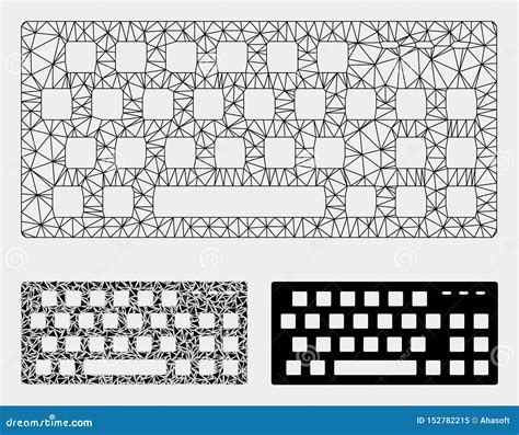 Keyboard Vector Mesh 2d Model And Triangle Mosaic Icon Stock Vector Illustration Of Composed