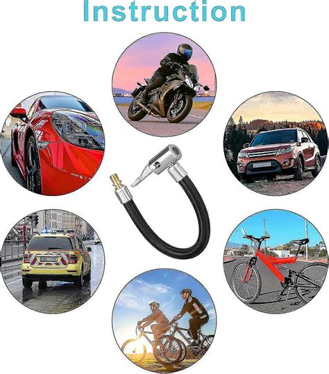 20cm Inflator Tire Extension Cord Schrader Adapter Tire Valve Pump Car