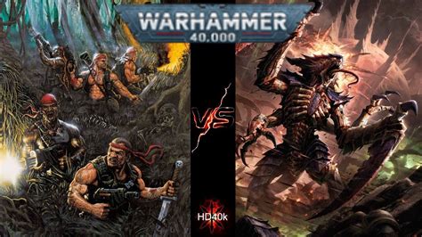 Catachan Astra Militarum Vs Tyranids Warhammer 40k Battle Report YouTube