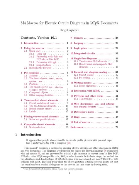Circuit Macros 10 1 Pdf Te X Computing