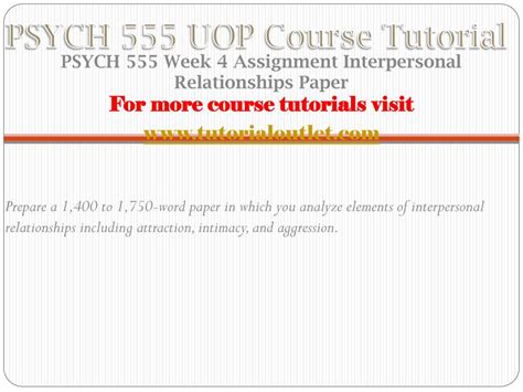 Ppt Psych 555 Uop Course Tutorial Tutorialoutlet Powerpoint