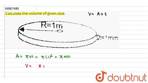 Calculate The Volume Of Given Disk YouTube