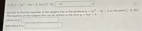 solved if f x 2x2 4x 5 ﻿find f 3 use this to find the