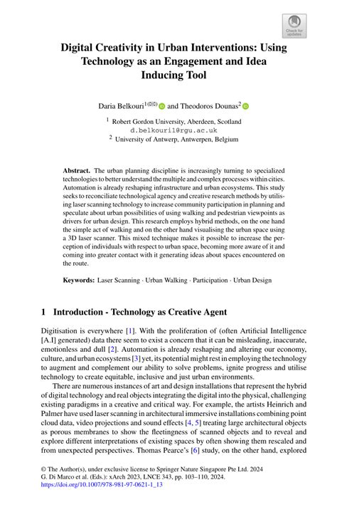 Pdf Digital Creativity In Urban Interventions Using Technology As An Engagement And Idea