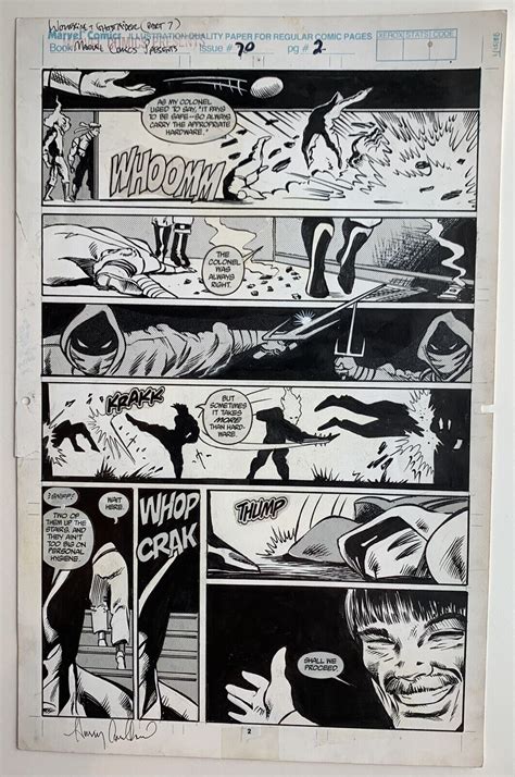 Marvel Comics Presents 70 PG 2 Original Mark Texeira Comic Art Ghost