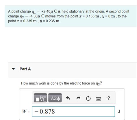 Solved A Point Charge Q1240μc Is Held Stationary At The